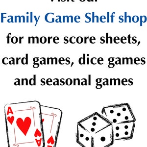 Printable Golf Card Game With Score Sheet, Rules and Card Game ...