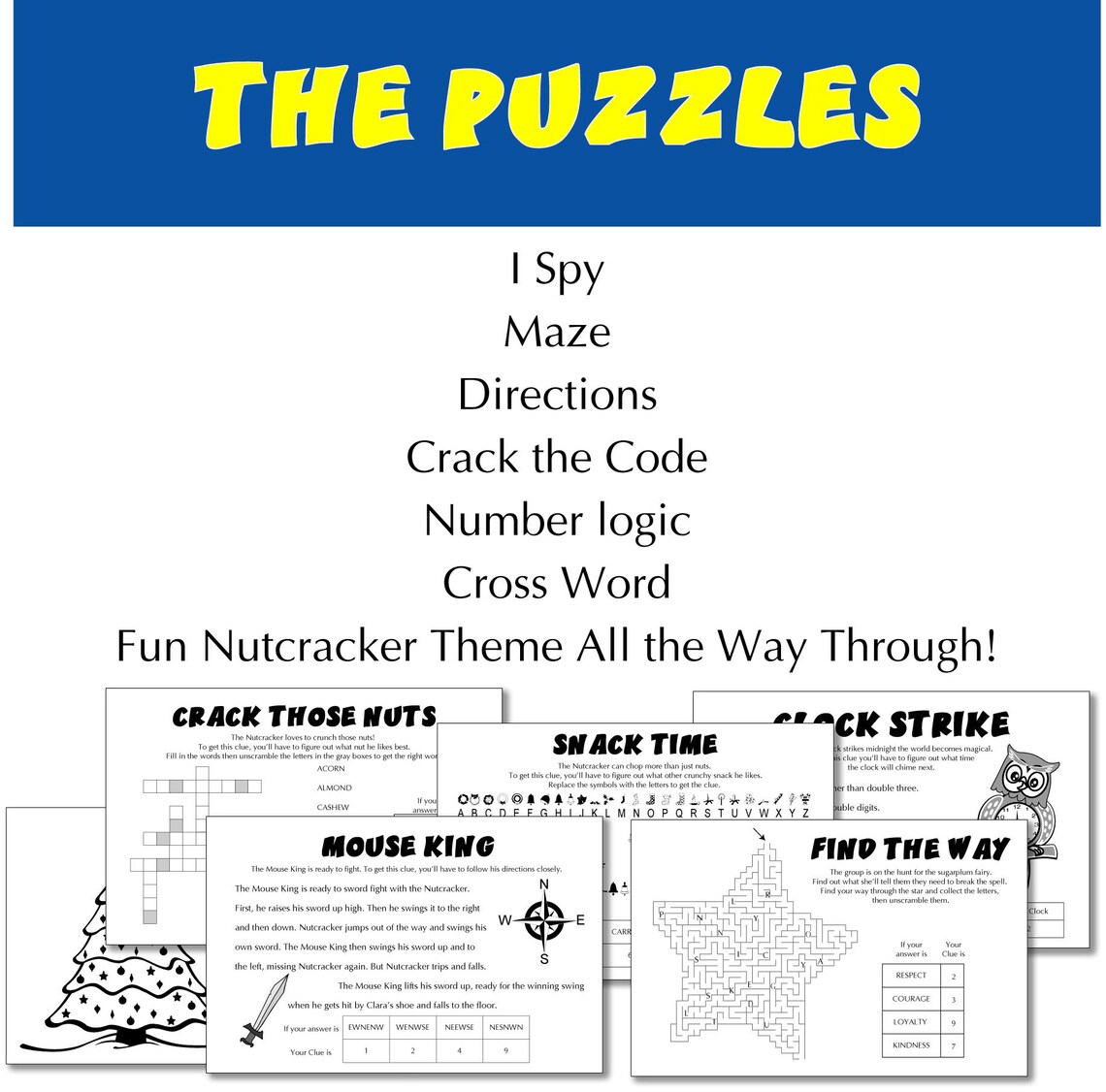 Printable Escape Room Save the Nutcracker Escape Room Kit for Kids ...