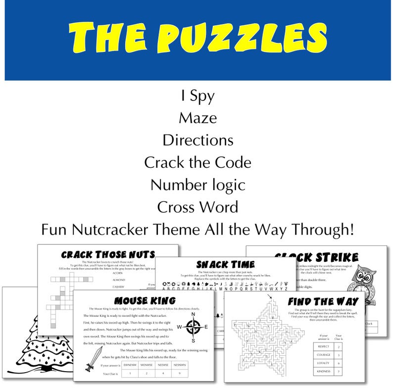 Printable Escape Room Save the Nutcracker Escape Room Kit for Kids ...