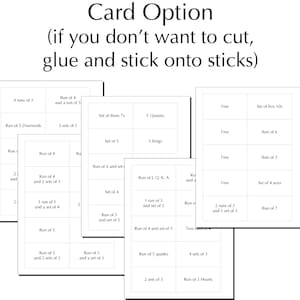 Printable Sticks Card Game, Template for Sticks, Print at Home Sticks ...