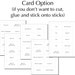 Printable Sticks Card Game, Template for Sticks, Print at Home Sticks ...