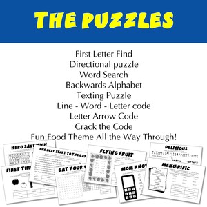 Escape Room for Kids Printable Party Game, Food Fight Game, Birthday ...