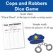 Cops and Robbers Printable Dice Game for Family Game Night Kid's Dice ...