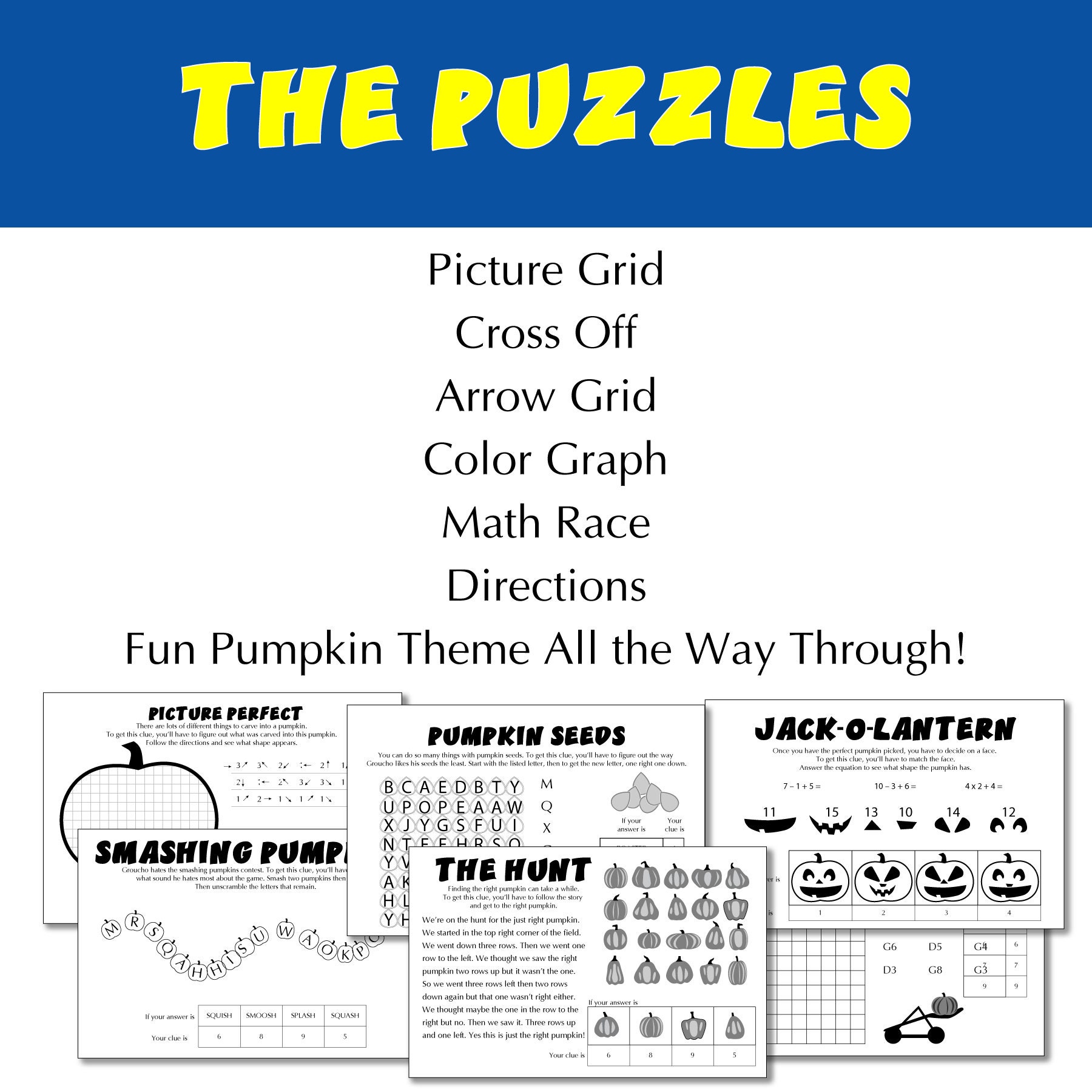Printable Escape Room for Kids Party Game, Save the Pumpkin Patch ...