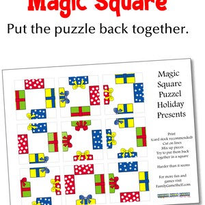 Printable Christmas Puzzles, Christams Printable Puzzles for Kids ...