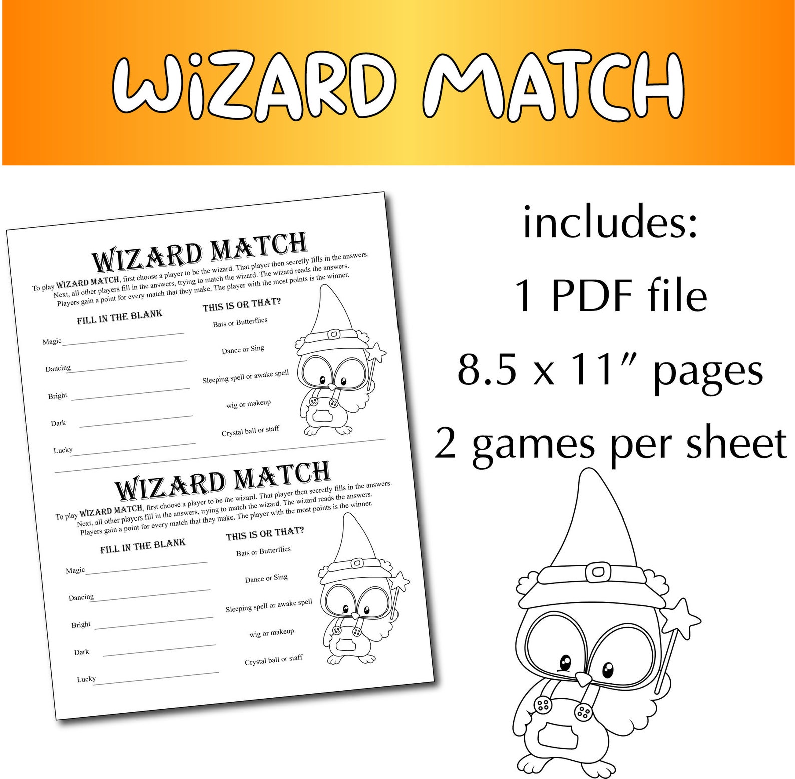 Halloween Match Games Bundle, Printable Halloween Party Games ...