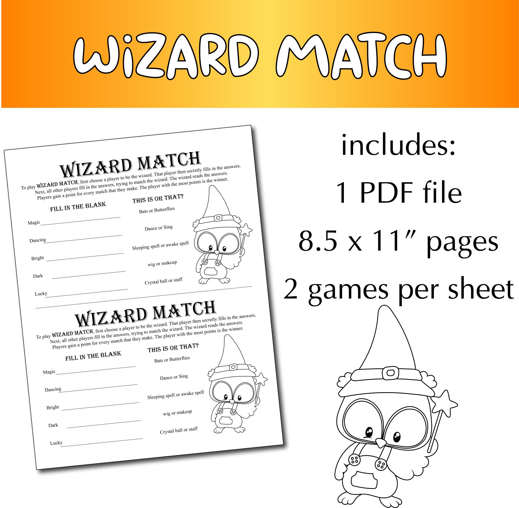 Halloween Match Games Bundle, Printable Halloween Party Games ...
