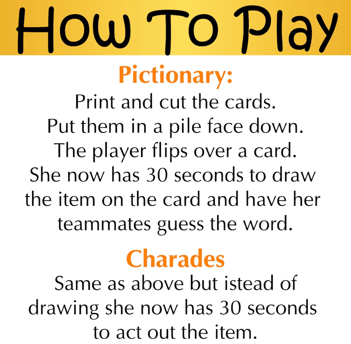 Summer Words Game, Summer Pictionary, Summer Charades, Printable Summer ...