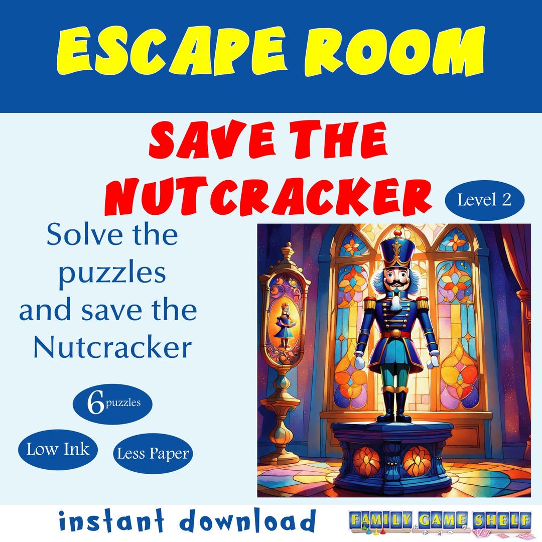 Printable Escape Room Save the Nutcracker Escape Room Kit for Kids ...