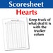 Printable Hearts Card Game Scoresheet, Hearts Score Card, Hearts Score ...
