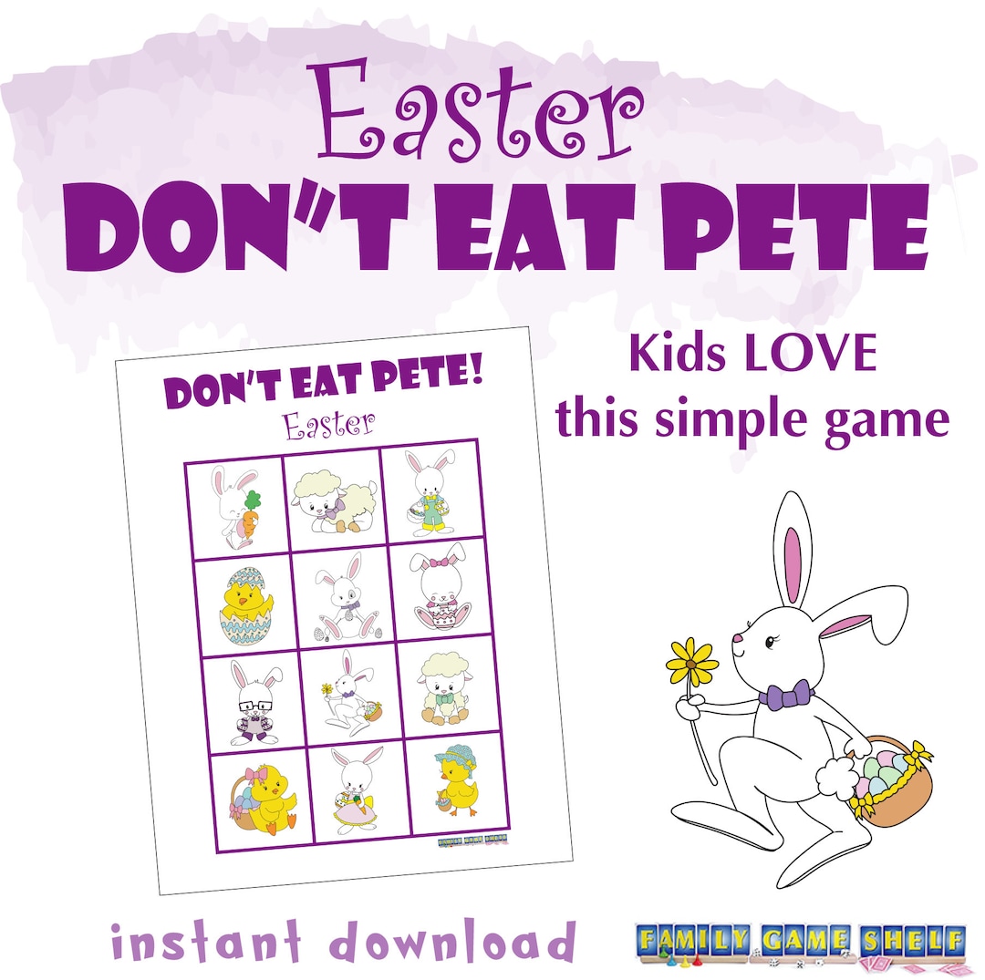 Printable Easter Don't Eat Pete Game for Kids - Etsy