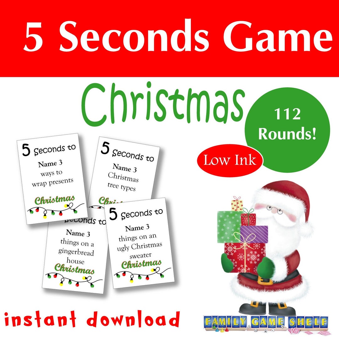 Christmas 5 Second Game, Five Second Game, 5 Second Christmas Game ...