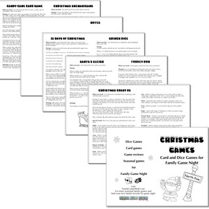 Printable Christmas Card and Dice Game Booklet With Fun - Etsy