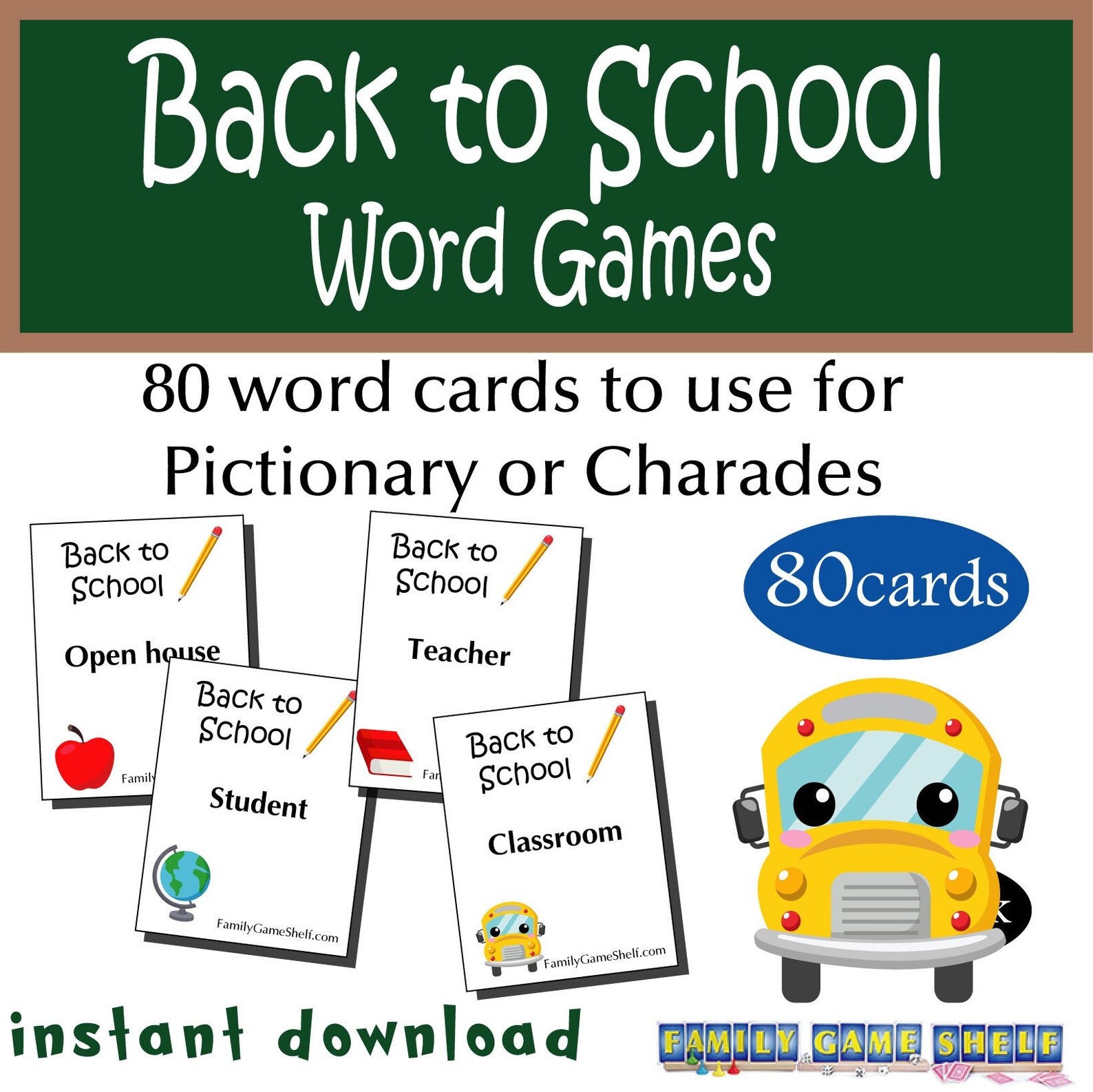 Printable Back to School Words Game, Back to School Printable Game ...