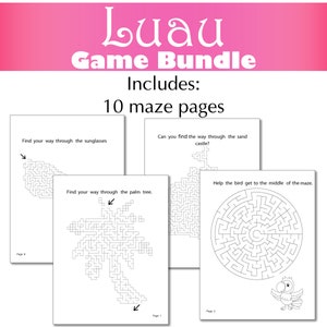Kids Luau Party Game Bundle, Printable Luau Party Games for Kids, Luau ...