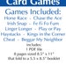 Printable Card Games for Kids, Easy Card Games for Kids, Printable Card ...