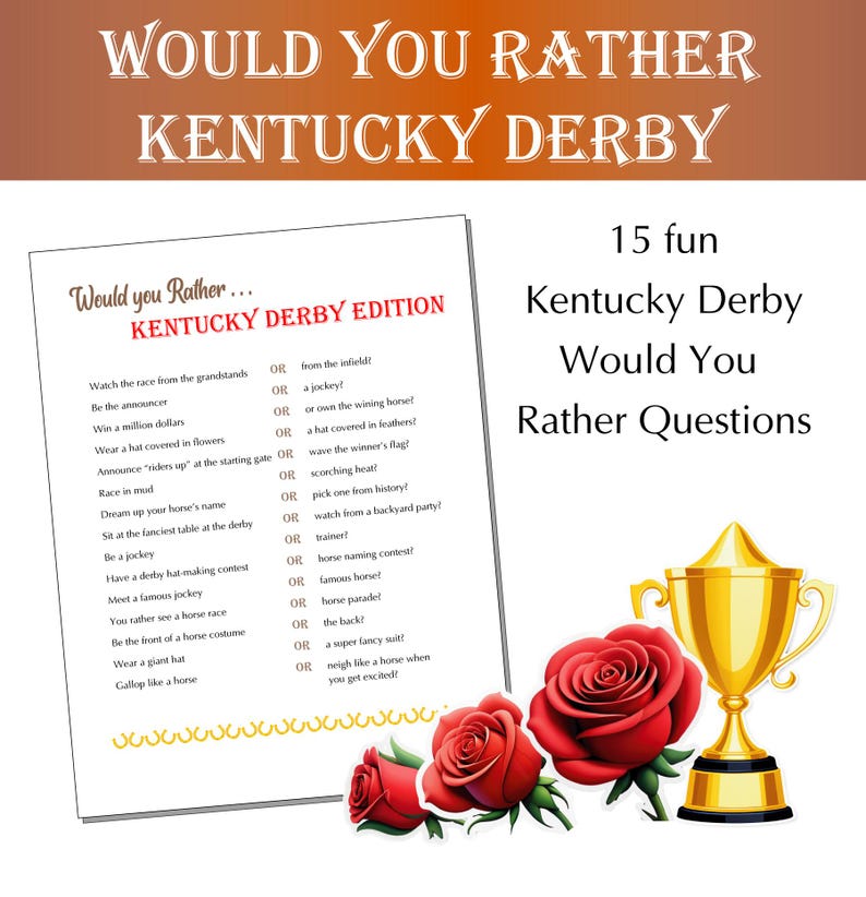 Kentucky Derby Party Games Bundle Printable, Race Horse Activities - Etsy