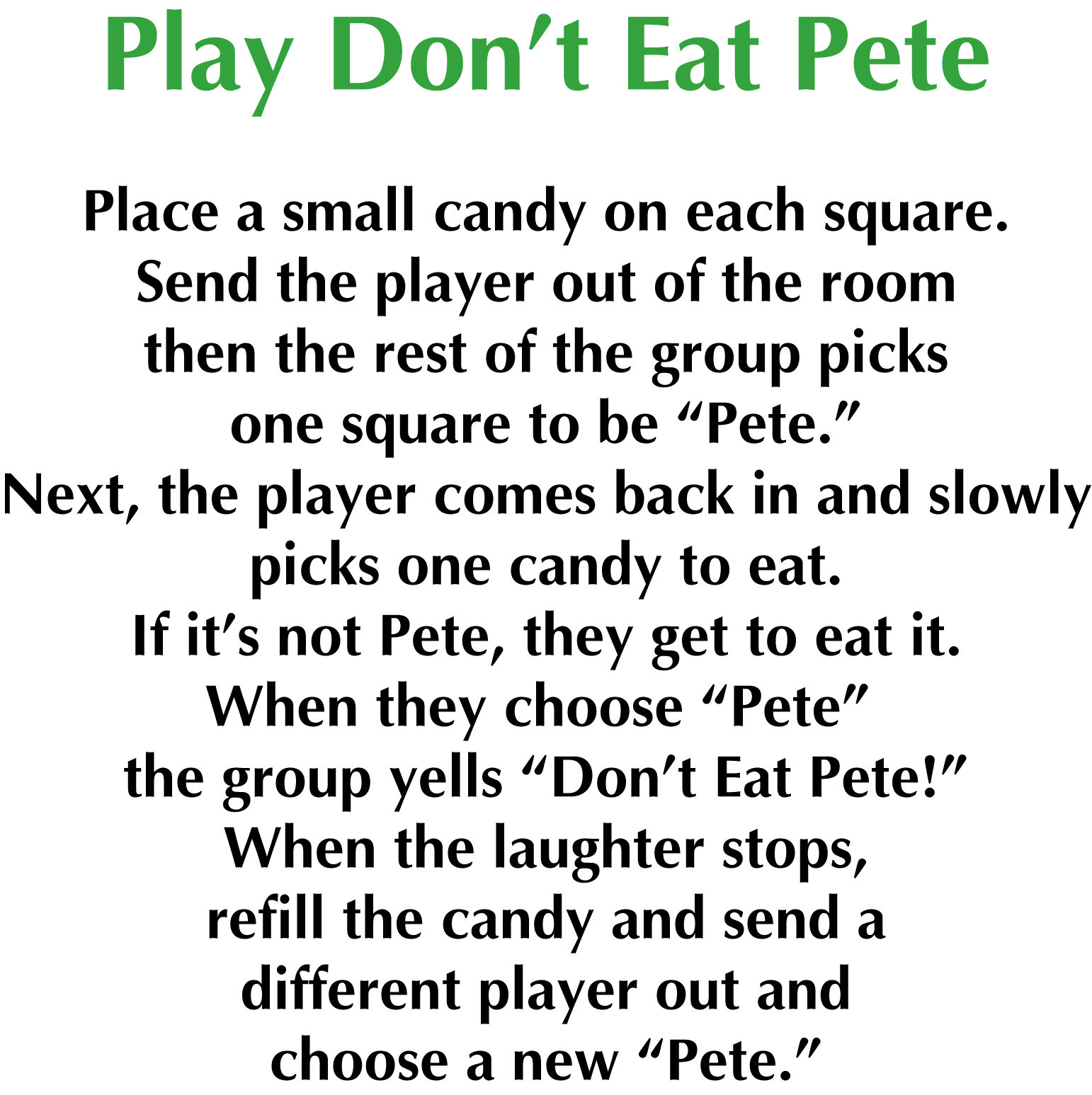 Printable Don't Eat Pete Summer Game Board for Kids, Summer Party Game ...