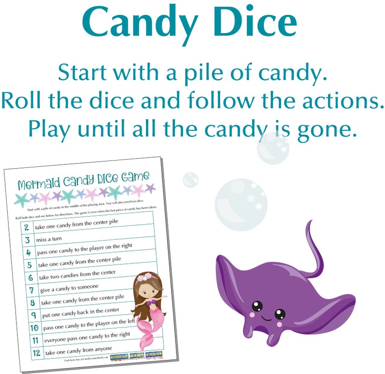 Mermaid Game Bundle, Printable Mermaid Games, Mermaid Printable, Under ...