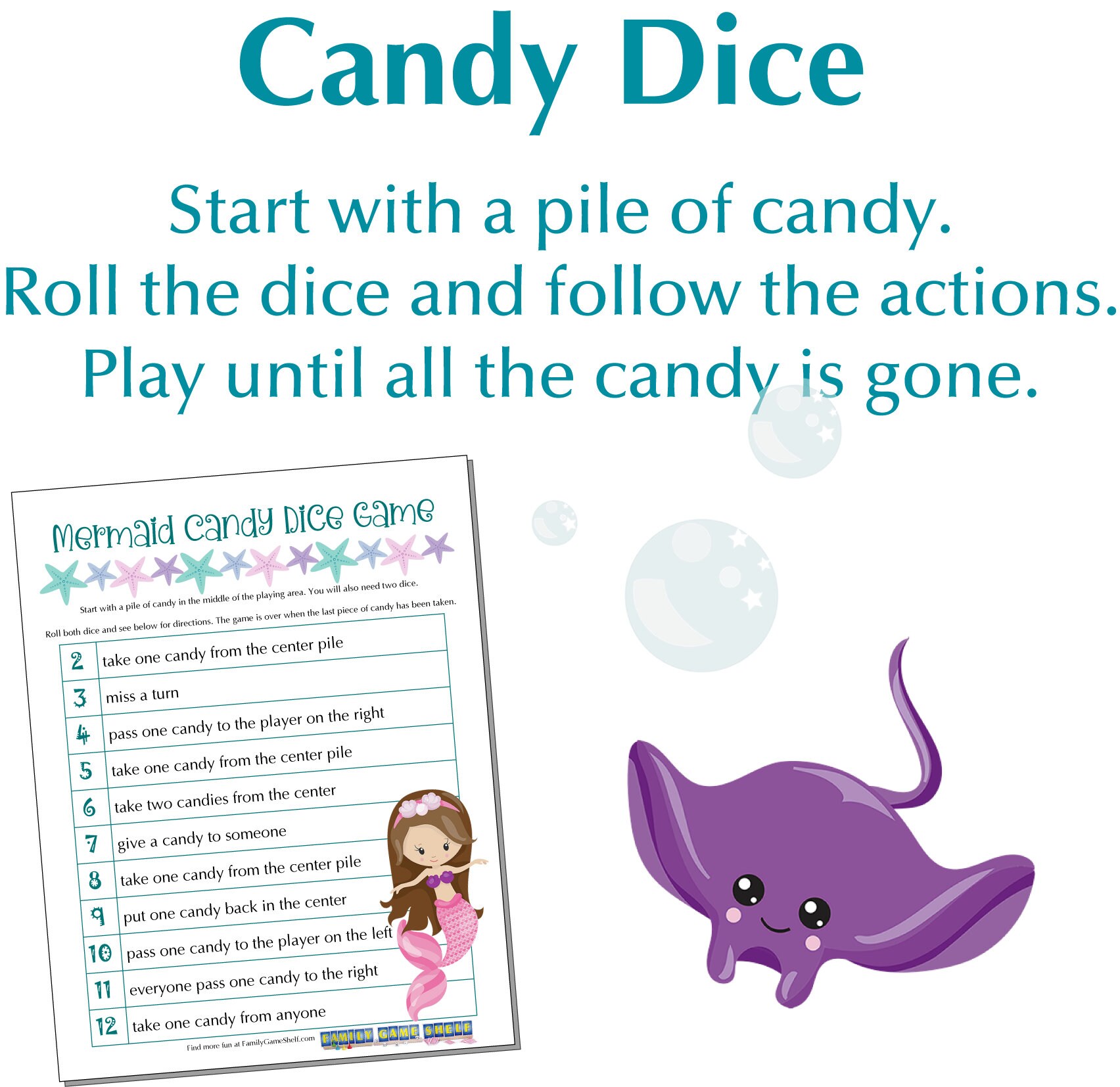 Mermaid Game Bundle, Printable Mermaid Games, Mermaid Printable, Under ...