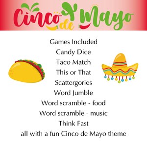 Printable Cinco De Mayo Party Game Bundle - Etsy