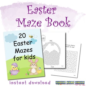 Printable Easter Mazes for Kids, Ester Shaped Mazes, Easter Party ...