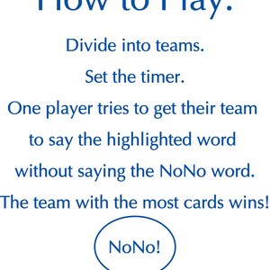 Printable Winter No No Word Game/ Winter Outburst Game - Etsy