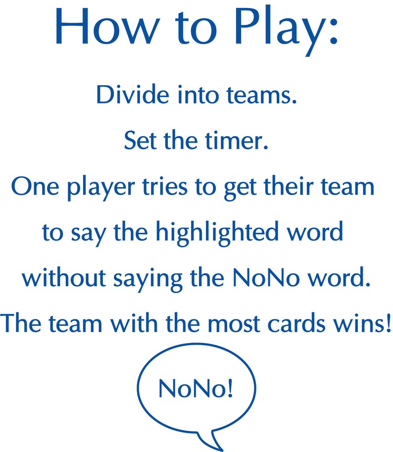 Printable Winter No No Word Game/ Winter Outburst Game - Etsy