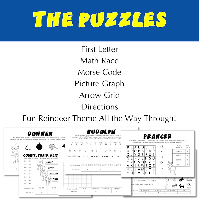 Printable Escape Room Save the Reindeer Escape Room Kit for Kids ...