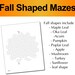 Printable Fall Themed Shape Mazes, Printable Fall Activity Sheets, Fall ...