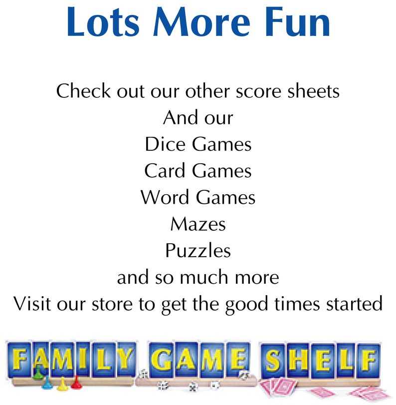 Printable Board Game Journal, Scoresheet Book and Memory Keepsake for ...