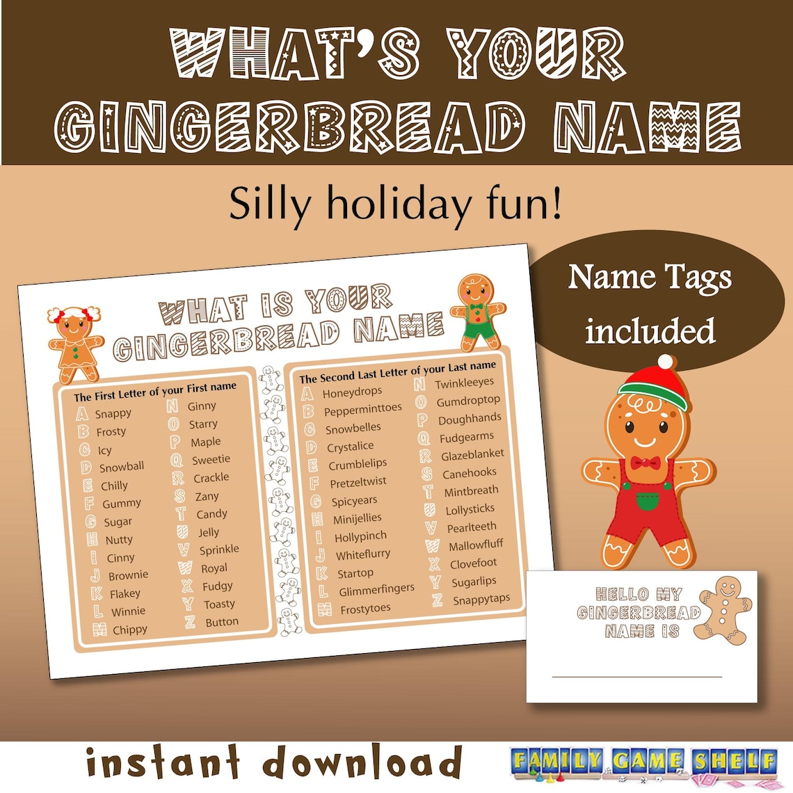 Gingerbread Man Name Generator, What's Your Gingerbread Name Christmas ...
