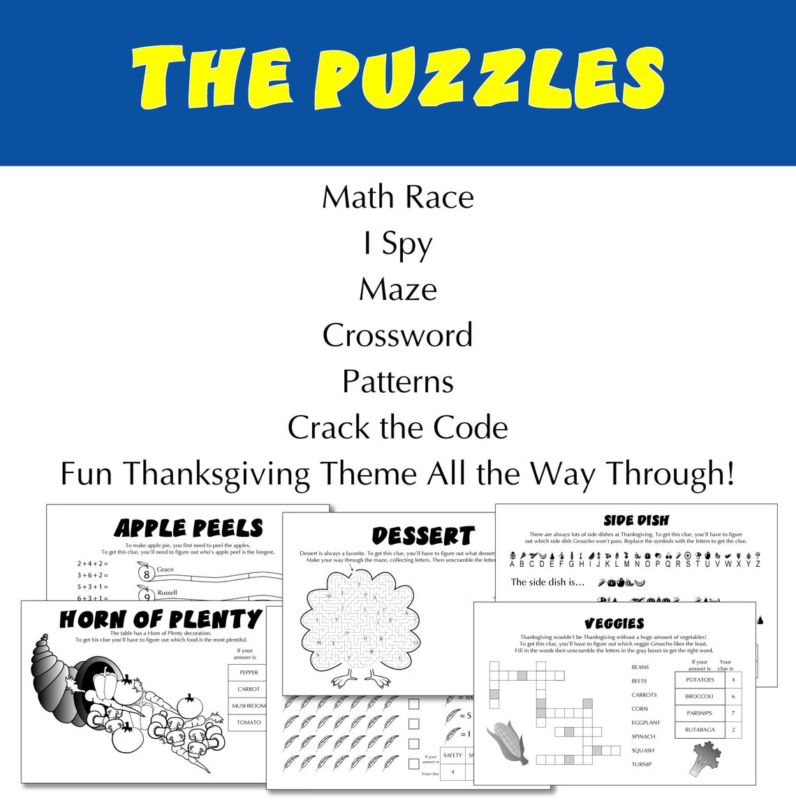 Printable Thanksgiving Escape Room for Kids Party Game, Save the Turkey ...