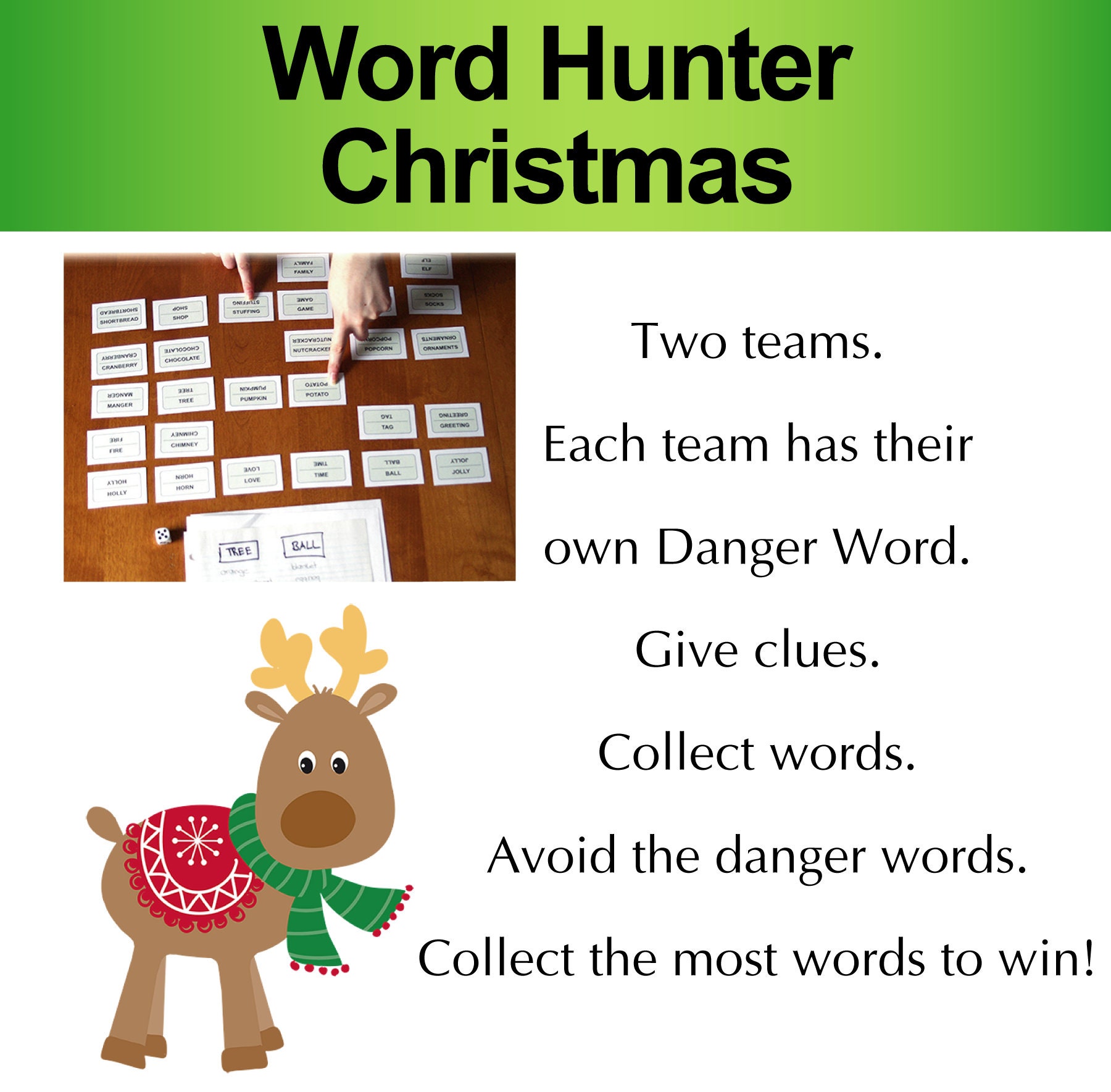 Printable Christmas Party Game, Word Hunter Christmas Fun Christams ...