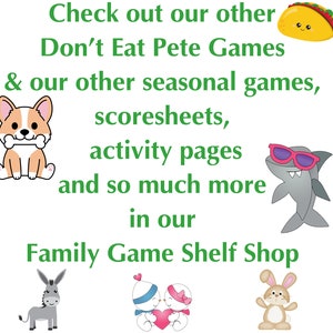 Printable Don't Eat Pete Christmas Game, Christams Game Printable ...