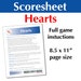 Printable Hearts Card Game Scoresheet, Hearts Score Card, Hearts Score ...