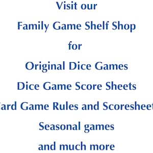 Printable Dice Game Rules Booklet for Family Game Night - Etsy