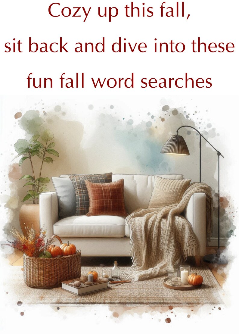 Fall Word Searches for Adults, Teens, Children, Printable Fall Party ...