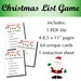 Printable Christmas List Word Game Christmas (Download Now) - Etsy