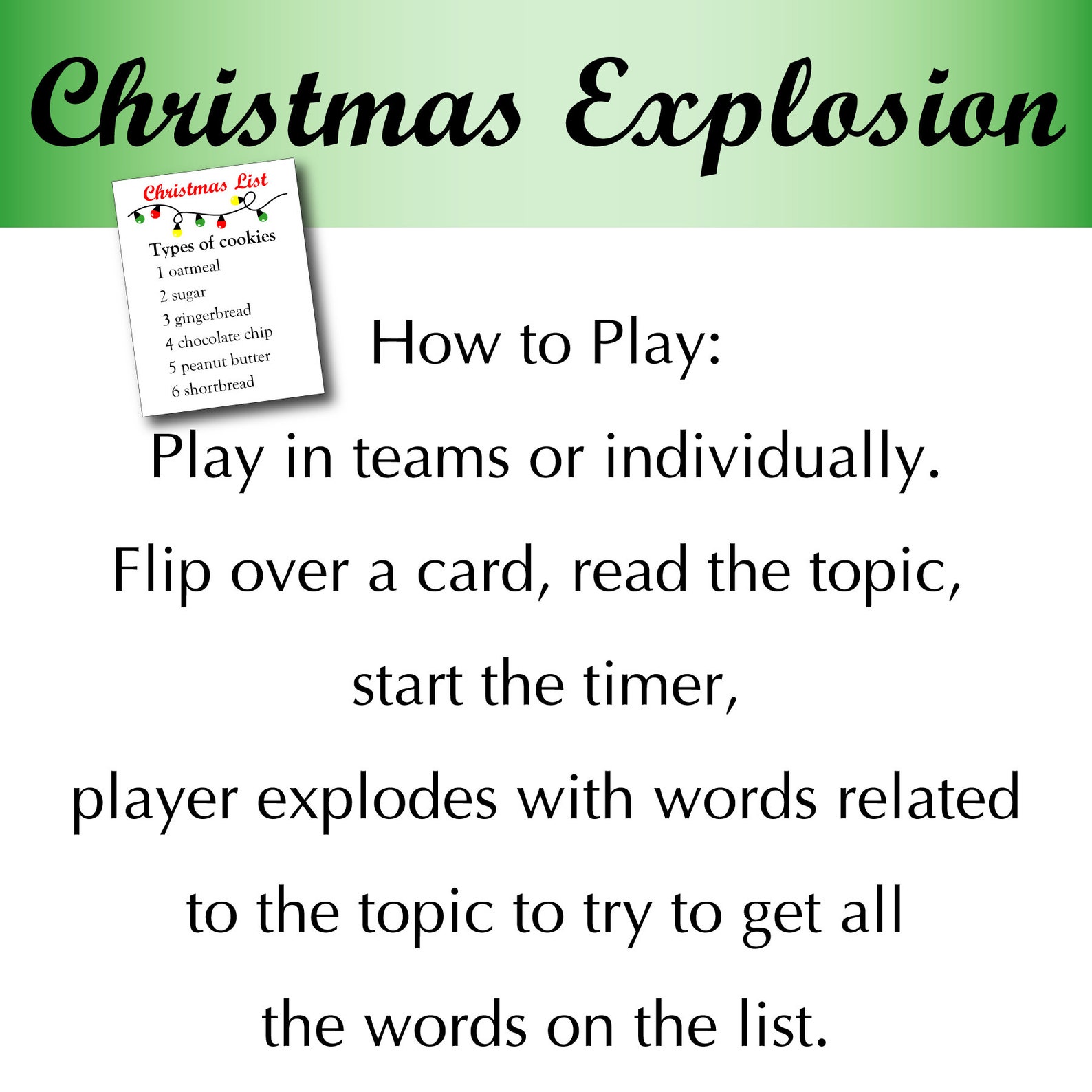 Printable Christmas List Word Game Christmas (Download Now) - Etsy