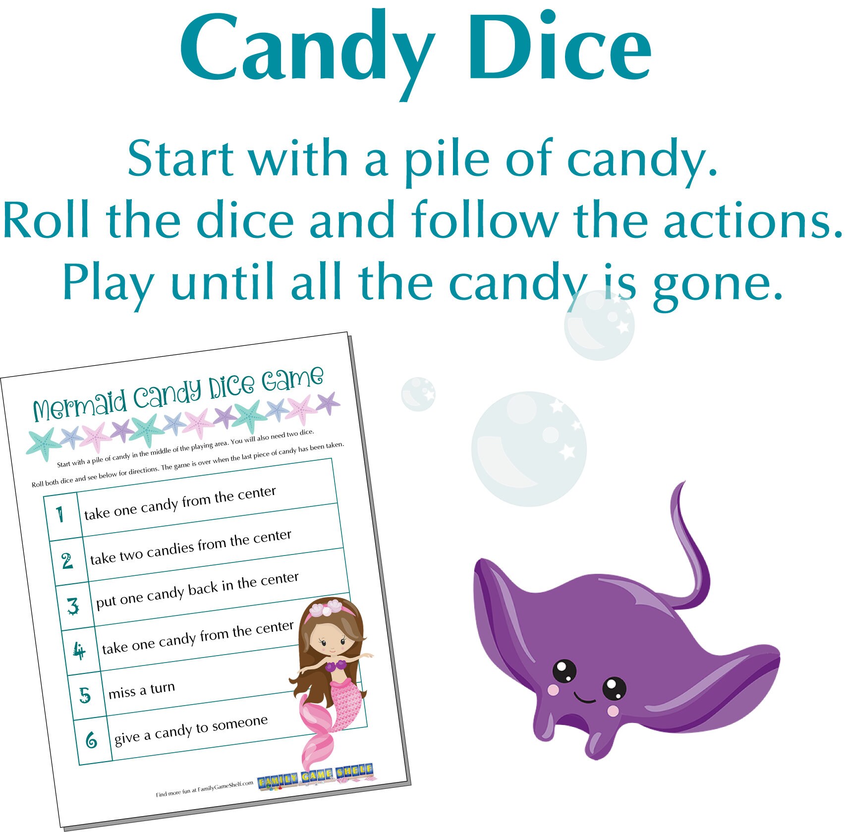 Preschool Mermaid Game Bundle, Printable Mermaid Games, Mermaid ...