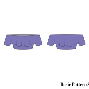 Off-the-shoulder Ruffle Crop Top | Digital PDF Sewing Pattern | US Size ...