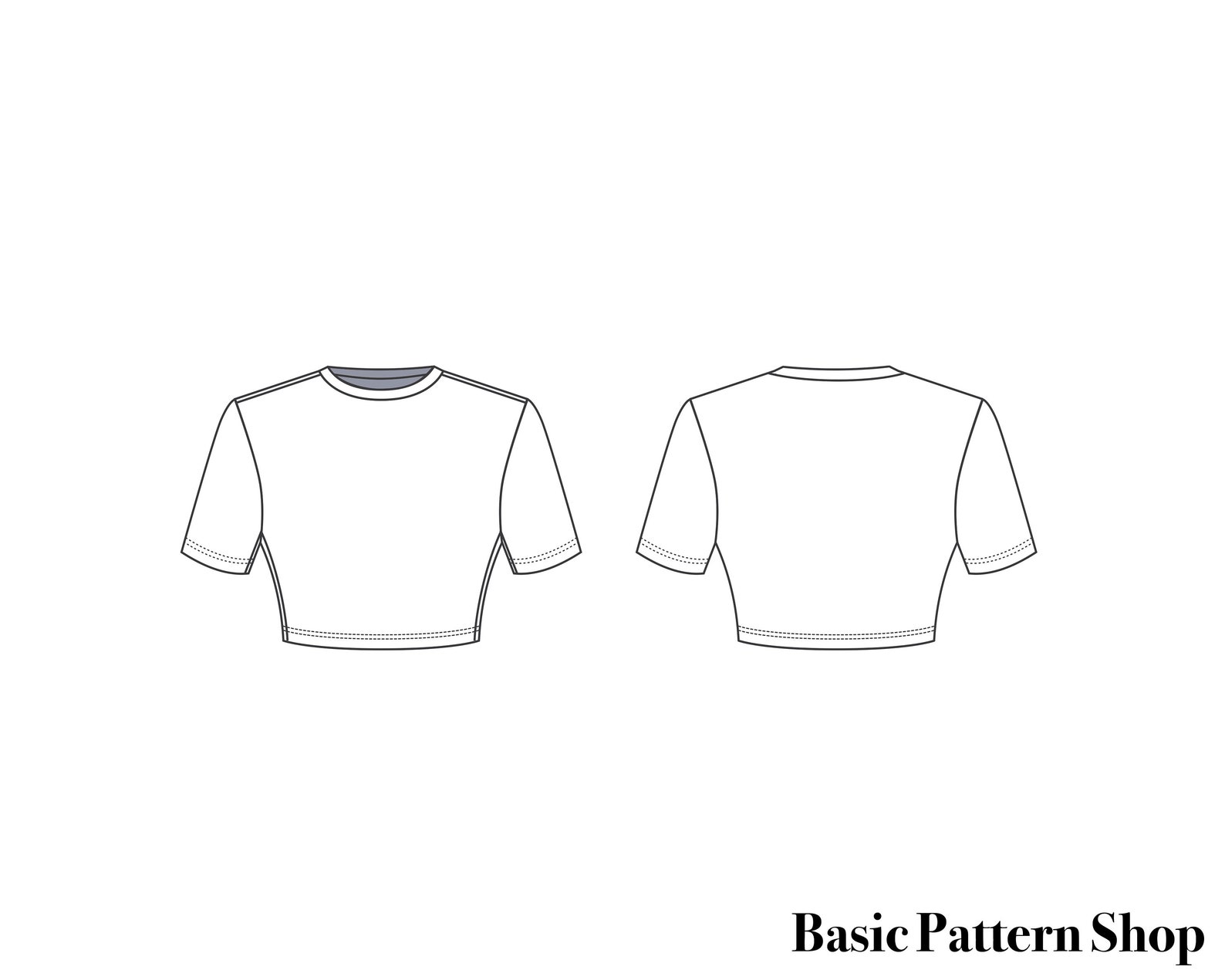 Baby Crop Tee Crop T-shirt Digital PDF Sewing Pattern US - Etsy