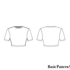 Baby Crop Tee Crop T-shirt Digital PDF Sewing Pattern US - Etsy