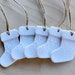 5/10/20 White Embossed Clay Stockings, Christmas Decorations, Santas ...