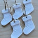 5/10/20 White Embossed Clay Stockings, Christmas Decorations, Santas ...