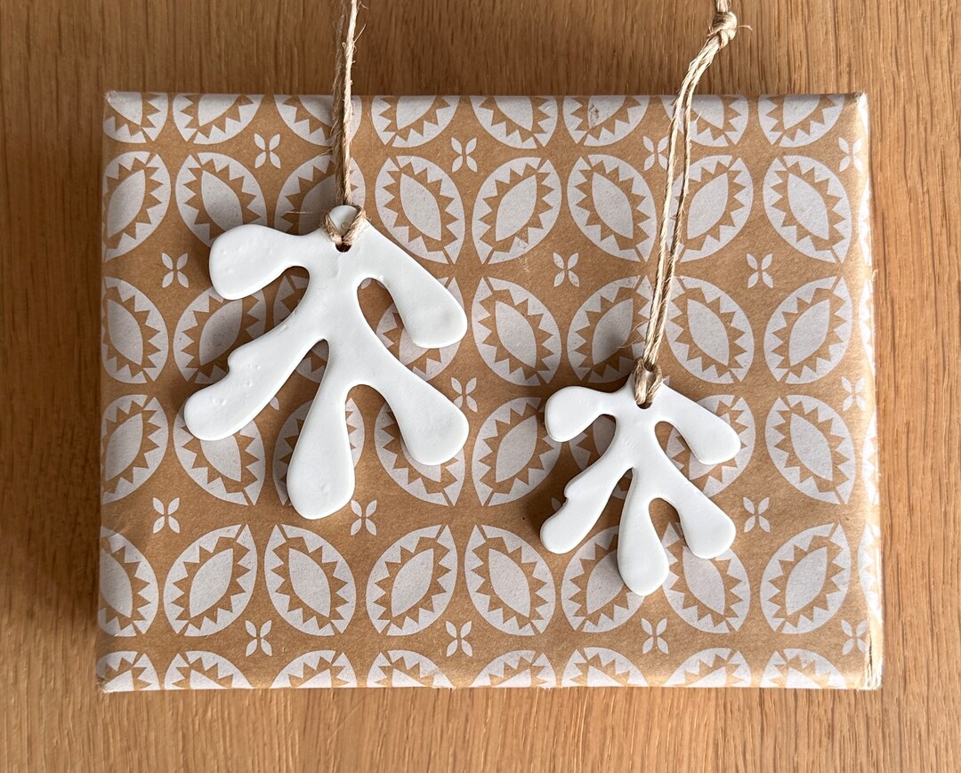 Clay Coral Gift Tags, Coastal Christmas, Set of 3 or 5 Polymer Clay ...