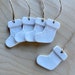 5/10/20 White Embossed Clay Stockings, Christmas Decorations, Santas ...