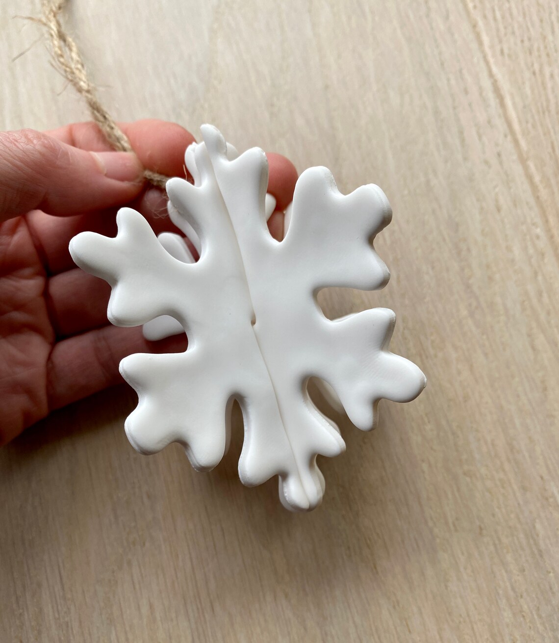3D White Christmas Clay Snowflake Hanging Ornaments Christmas - Etsy
