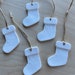 5/10/20 White Embossed Clay Stockings, Christmas Decorations, Santas ...